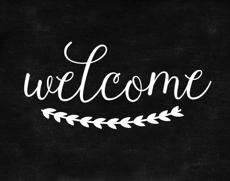 DIY Chalkboard Welcome Sign with Free Printable - Start at Home Decor