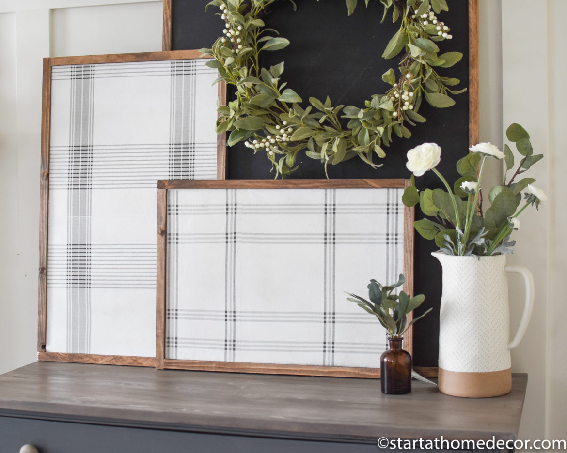 DIY Plaid Signs with Napkins for Under $20 - Brooke Nicole Larsen