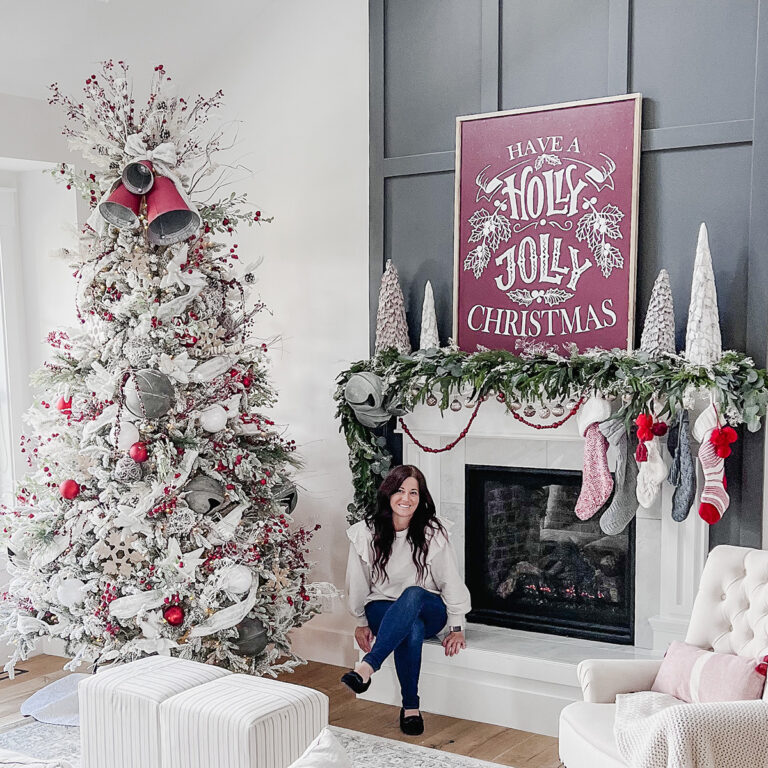 Stunning Flocked Christmas Tree Decorating Ideas - Brooke Nicole Larsen