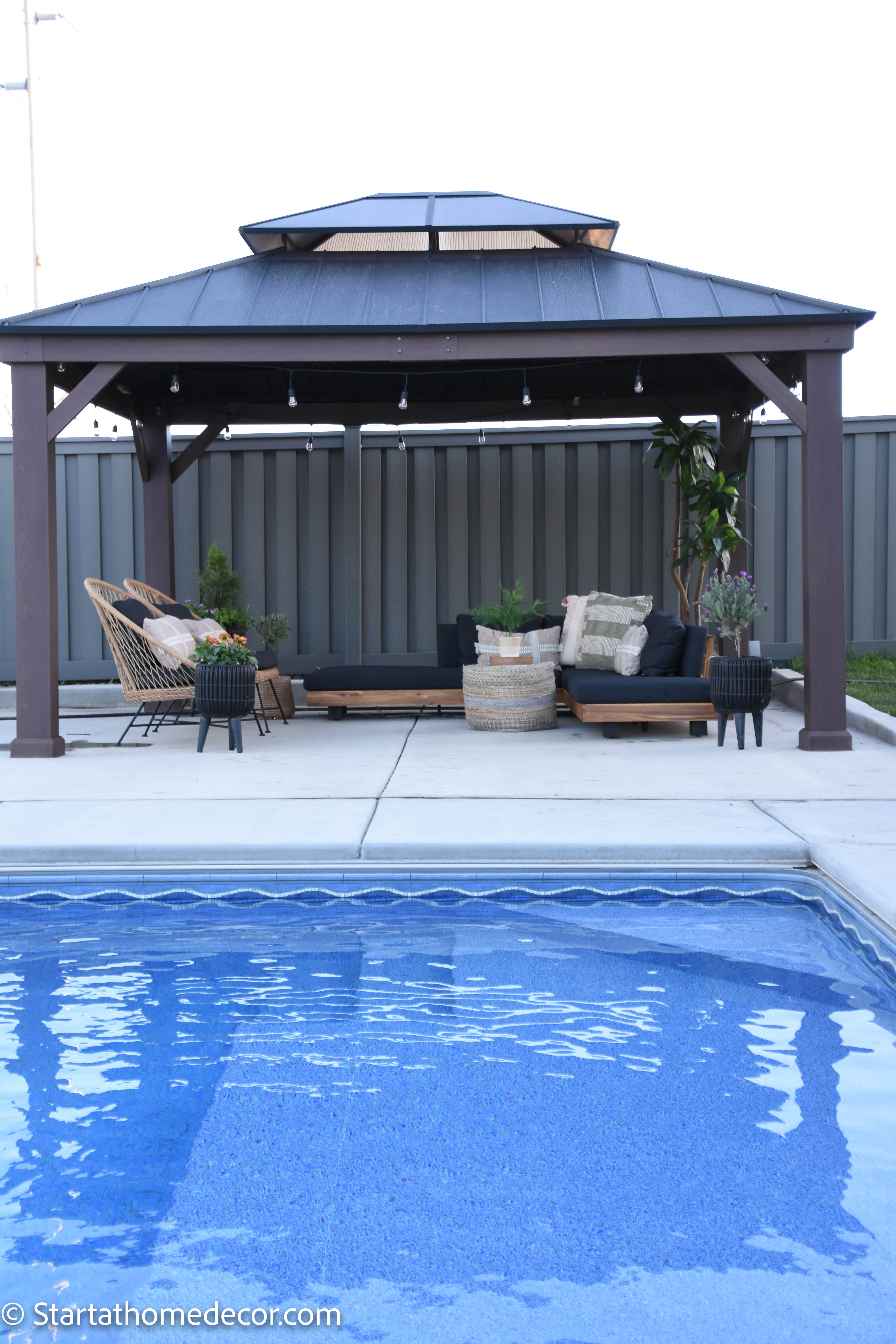 6 Easy Pool Gazebo Ideas for Outdoor Living Space - Brooke Nicole Larsen