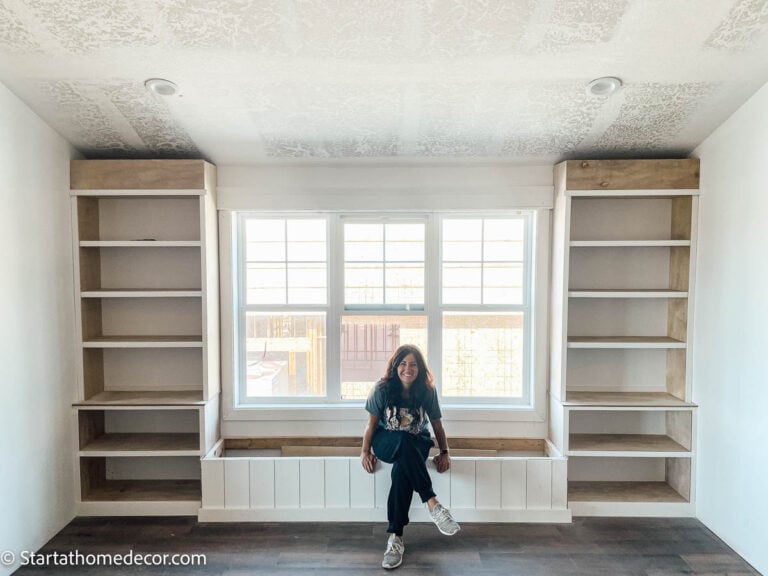How to Build a DIY Custom Built-in Around Window - Brooke Nicole Larsen
