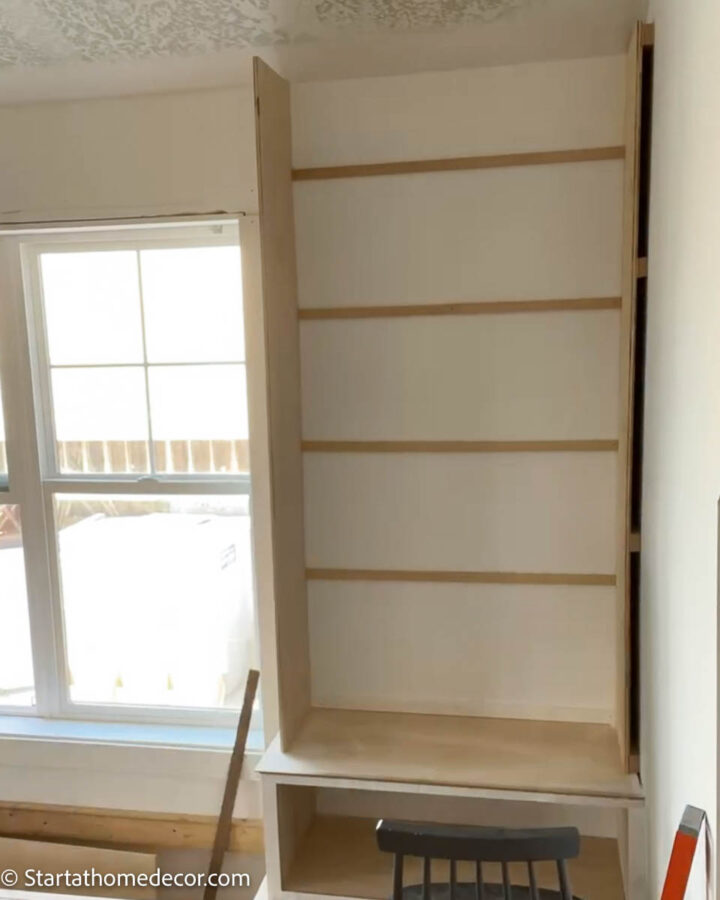 How to Build a DIY Custom Built-in Around Window - Start at Home Decor