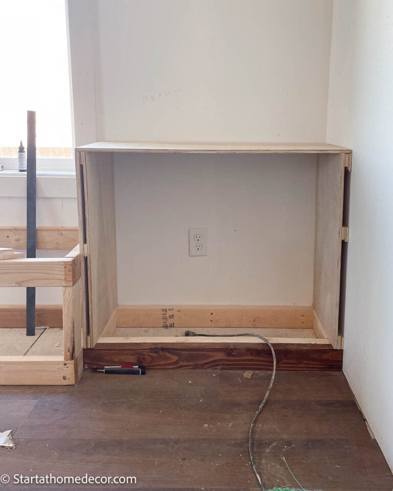 How to Build a DIY Custom Built-in Around Window - Brooke Nicole Larsen