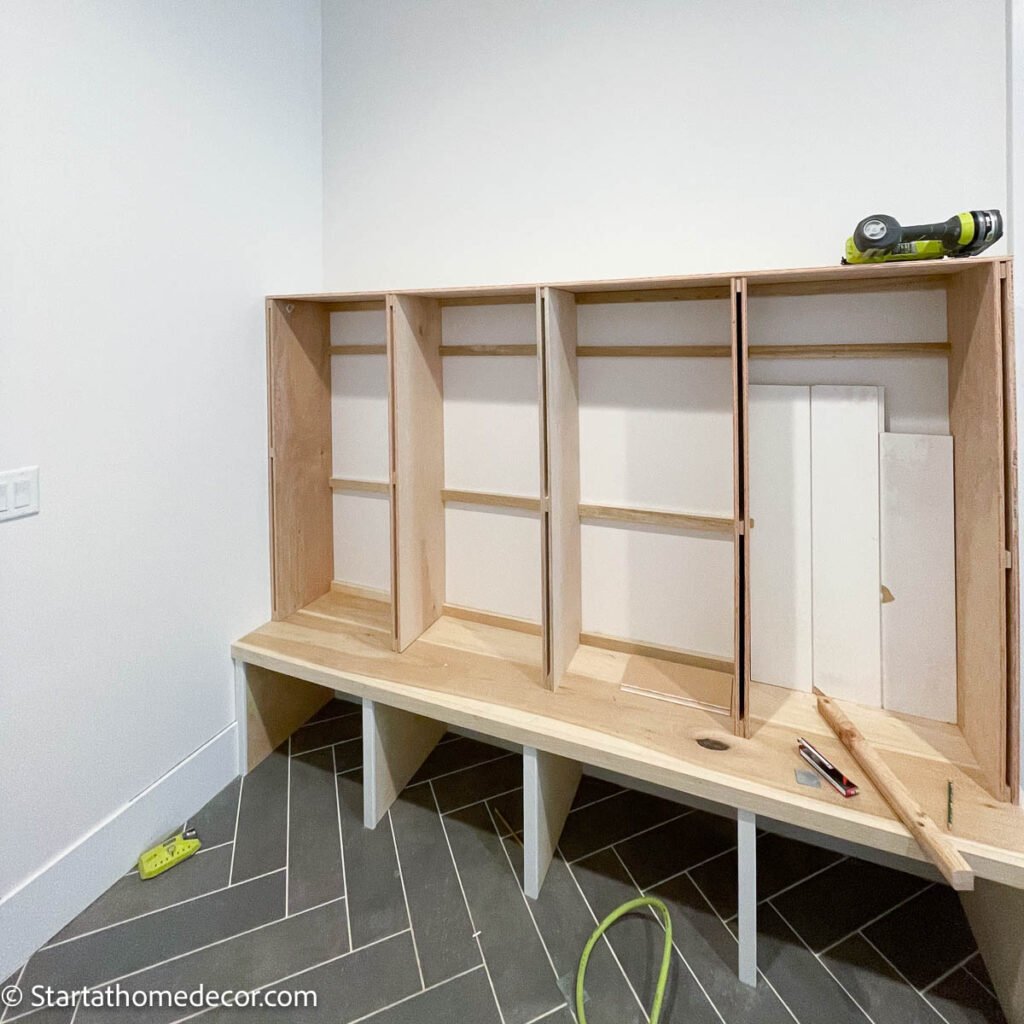Easy DIY Mudroom Lockers That Anyone Can Build - Start at Home Decor