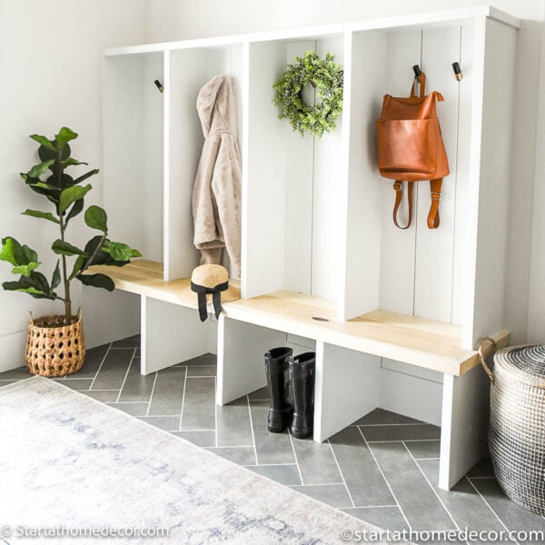 Easy DIY Mudroom Lockers That Anyone Can Build - Brooke Nicole Larsen