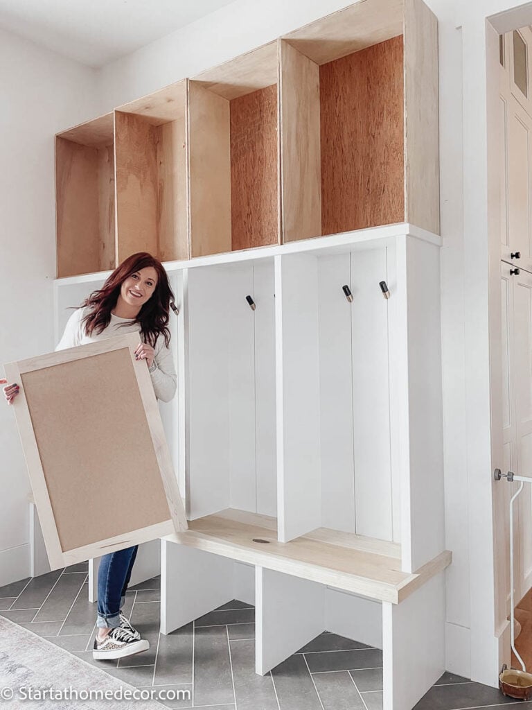 Easy DIY Mudroom Lockers That Anyone Can Build - Start at Home Decor