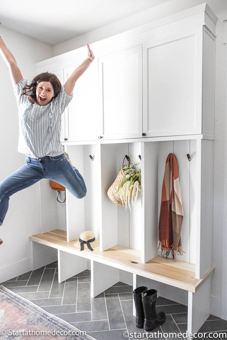 Easy DIY Mudroom Lockers That Anyone Can Build - Start at Home Decor