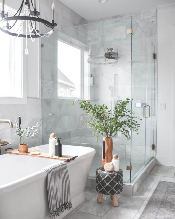 Beautiful Shower Wall Ideas with Stunning Finishes - Brooke Nicole Larsen