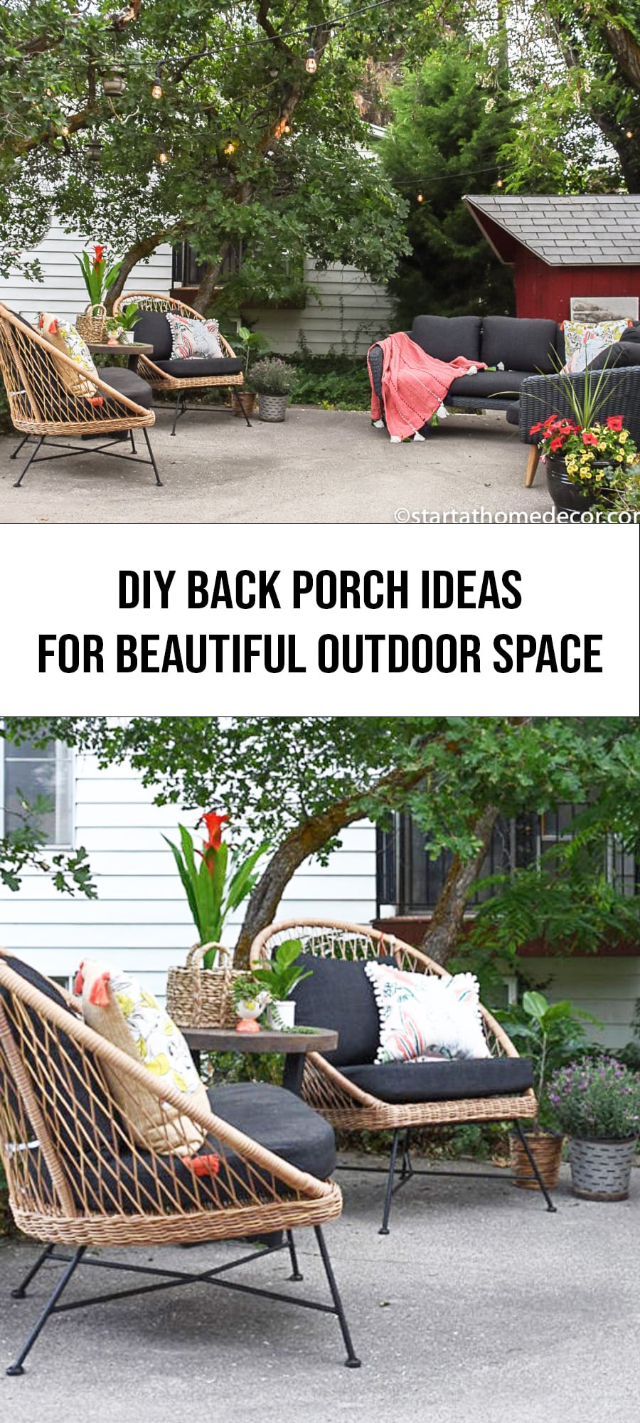 DIY Back Porch Ideas for Beautiful Outdoor Space - Start at Home Decor