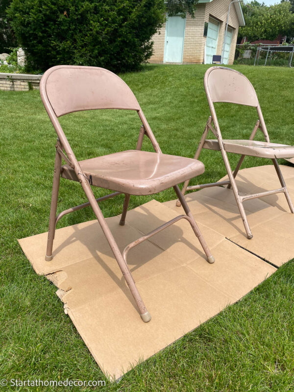 3 Easy Steps for a Metal Folding Chair Makeover - Brooke Nicole Larsen