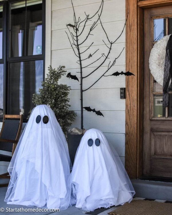 5 Easy Steps to Make a DIY Sheet Ghost Decoration - Brooke Nicole Larsen