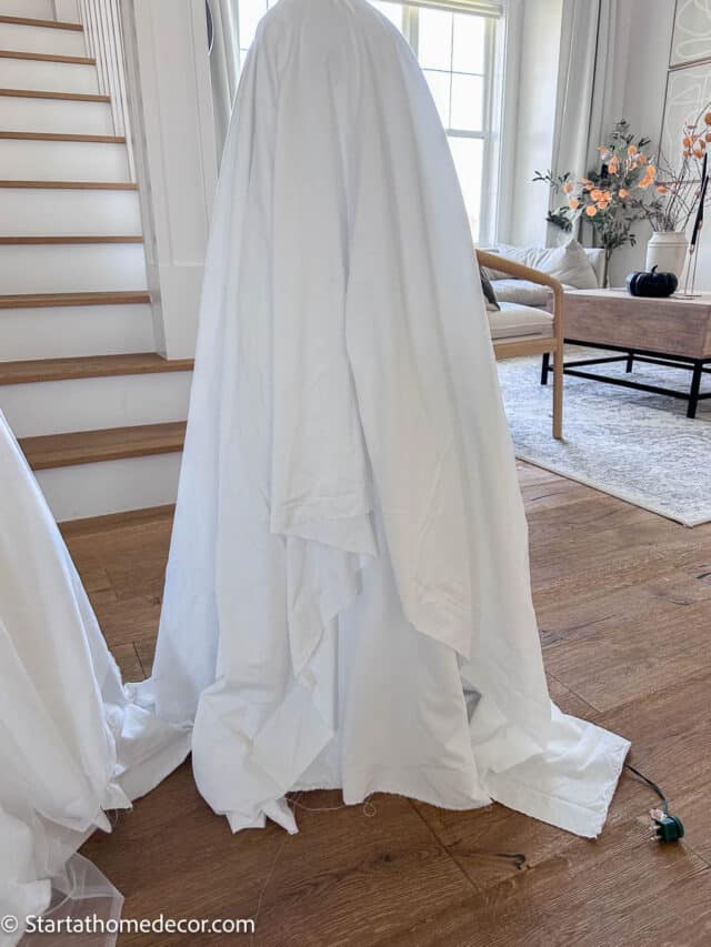 5 Easy Steps to Make a DIY Sheet Ghost Decoration - Start at Home Decor