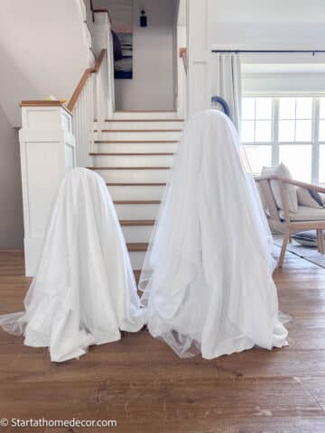 5 Easy Steps to Make a DIY Sheet Ghost Decoration - Brooke Nicole Larsen