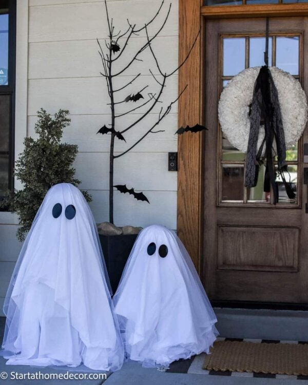 5 Easy Steps to Make a DIY Sheet Ghost Decoration - Brooke Nicole Larsen