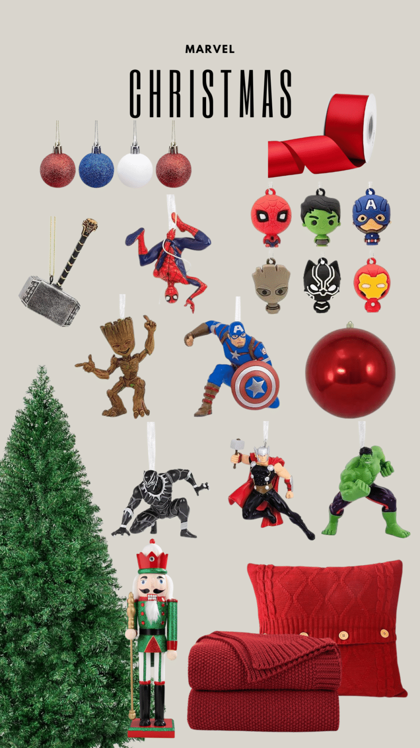 Easy Decorations for a Marvel Christmas Tree Idea - Brooke Nicole Larsen