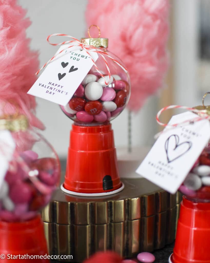 DIY Valentine’s Day Gumball Machine Gifts - Start at Home Decor