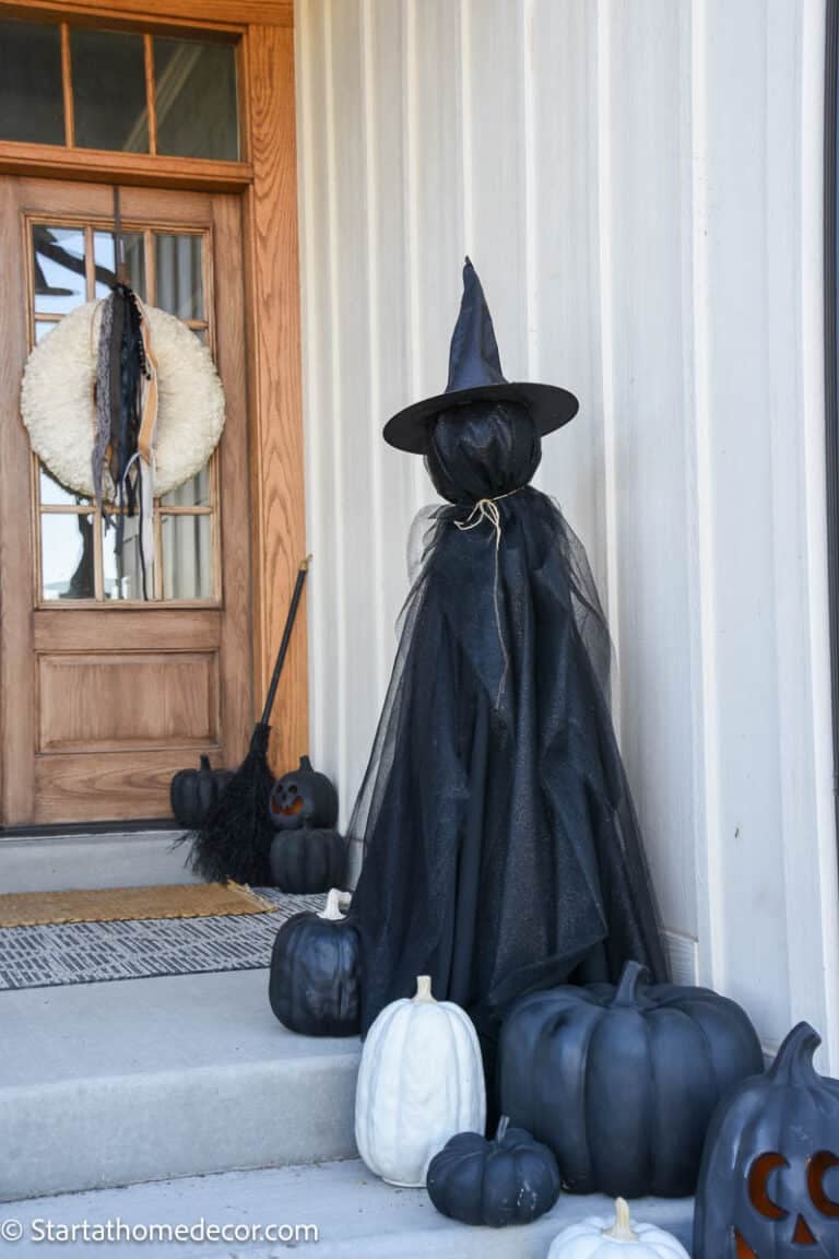 DIY Pottery Barn Inspired Floating Witches for a Spooky Front Porch ...